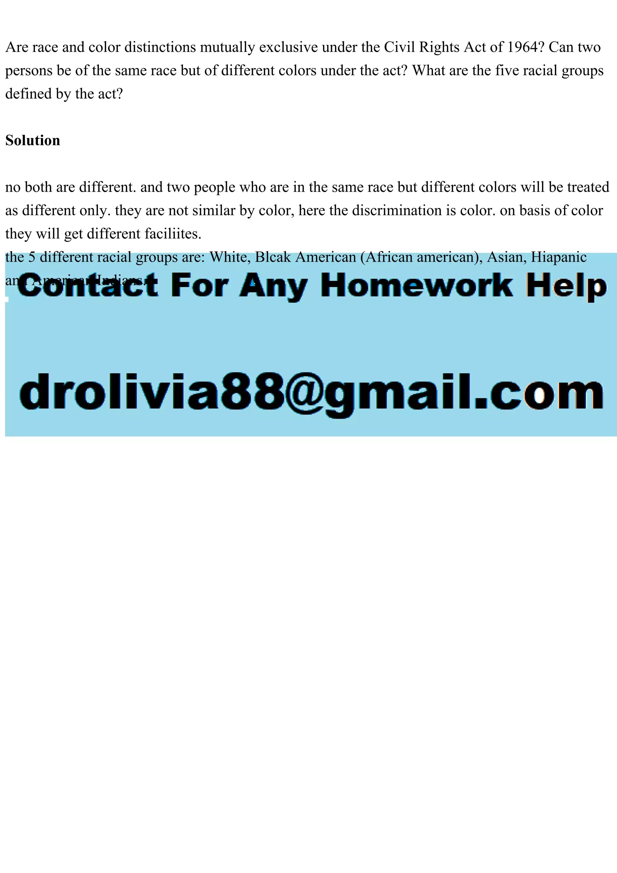 Are race and color distinctions mutually exclusive under the Civil R.pdf