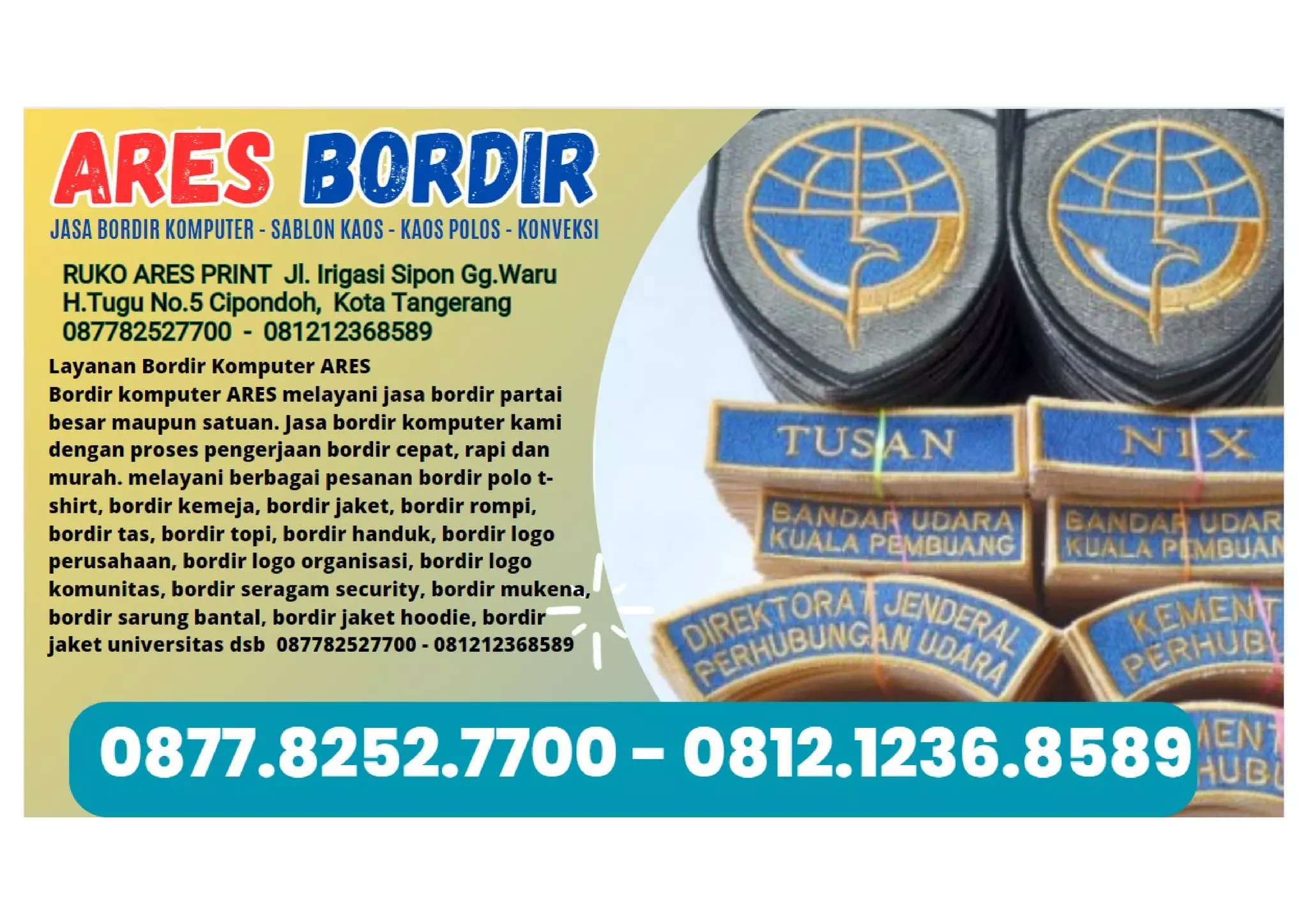Bordir Komputer Tangerang Ares 087782527700 | PDF