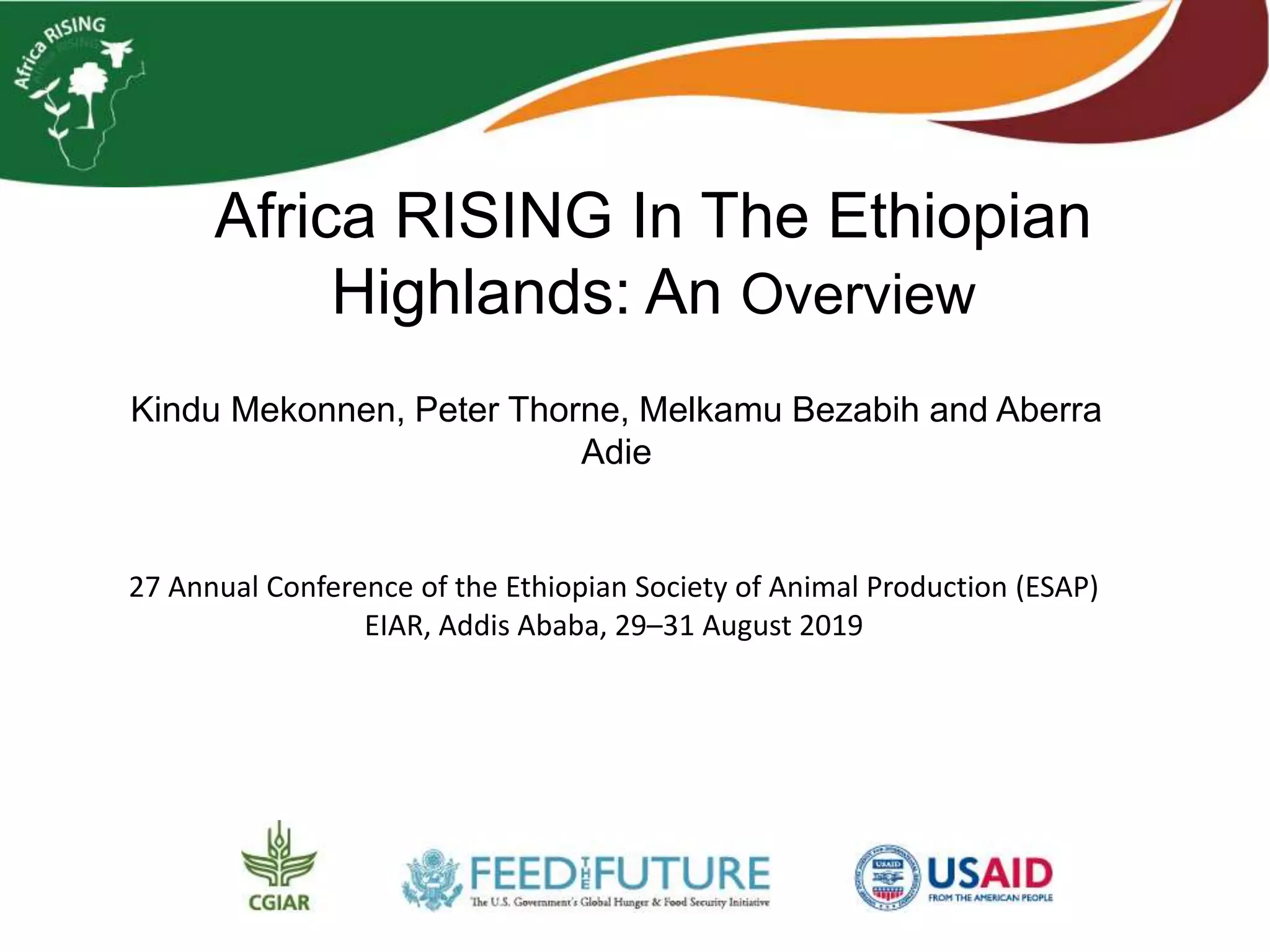 Africa RISING in the Ethiopian Highlands: An overview | PPT