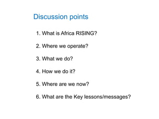 Africa RISING in the Ethiopian Highlands: An overview | PPT