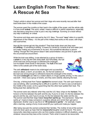 A rescue at sea | PDF