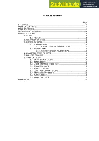 A Research Assignment On Diode | PDF