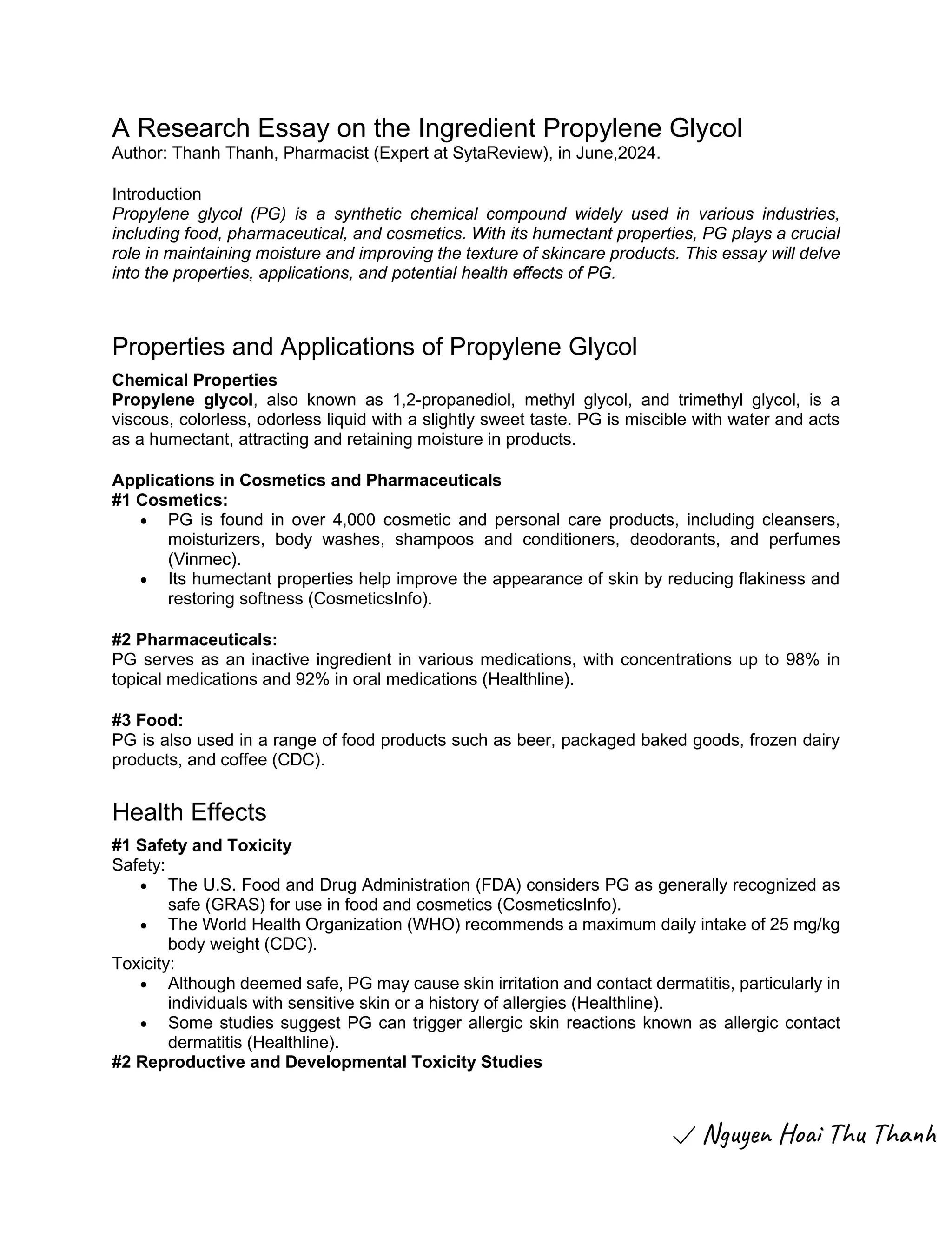 A Research Essay on the Ingredient Propylene Glycol.pdf