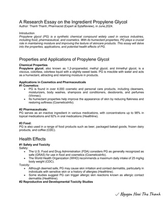 A Research Essay on the Ingredient Propylene Glycol.pdf