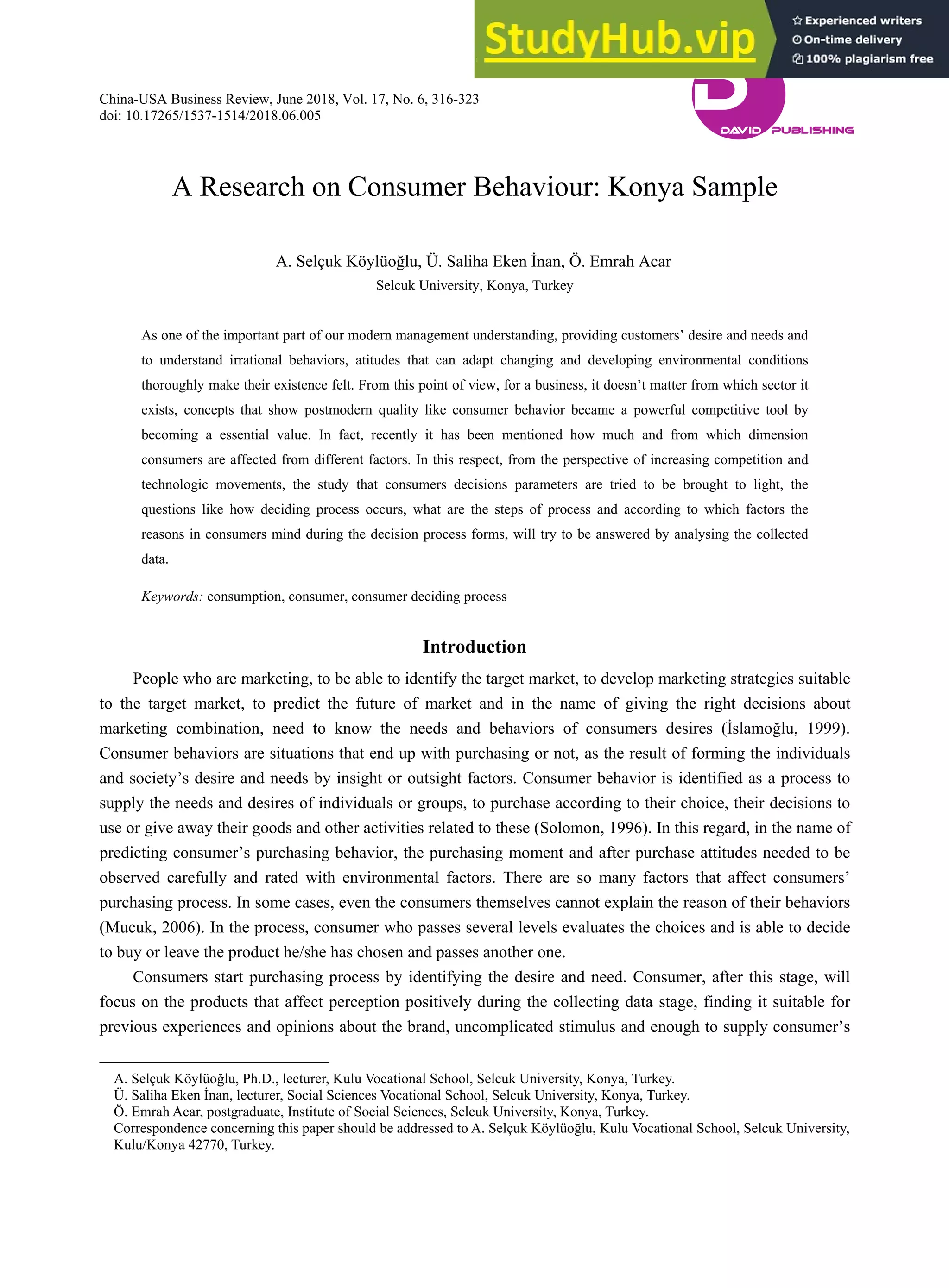 A Research on Consumer Behaviour Konya Sample.pdf