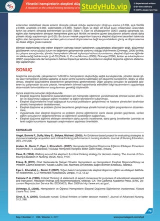 A Research On The Critical Thinking Tendency Of Nurse Managers | PDF