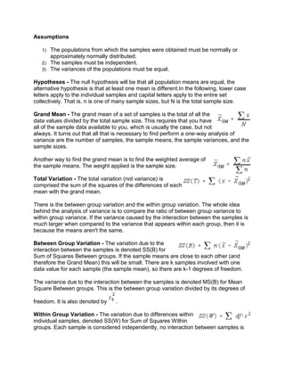 One-way ANOVA research paper | DOCX