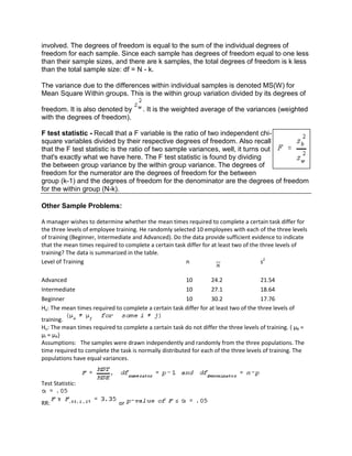 One-way ANOVA research paper | DOCX