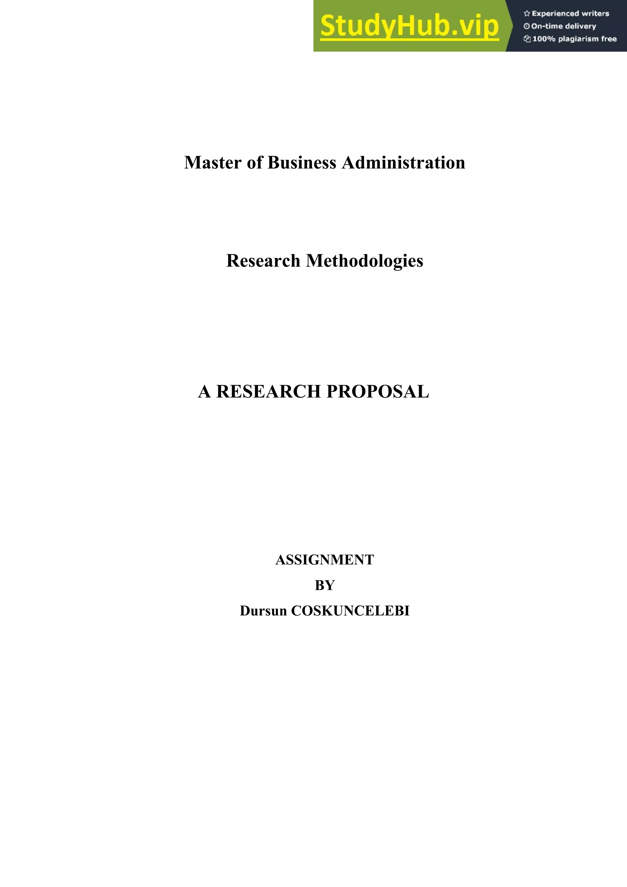A Research Proposal - Motivation Behind Mergers - A Case Study | PDF