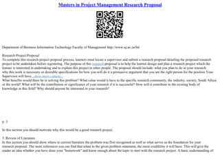 A Research Proposal On Electrical Vehicles | PDF