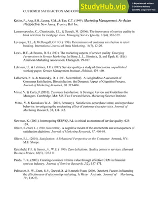 A Research Proposal The Relationship Between Customer Satisfaction And ...