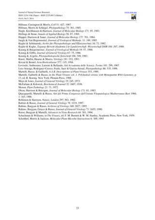 A research review on tomato bushy stunt virus disease complex | PDF