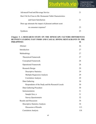 A RESEARCH STUDY ON THE DINESCAPE FACTORS DIFFERENCES BETWEEN LEADING ...