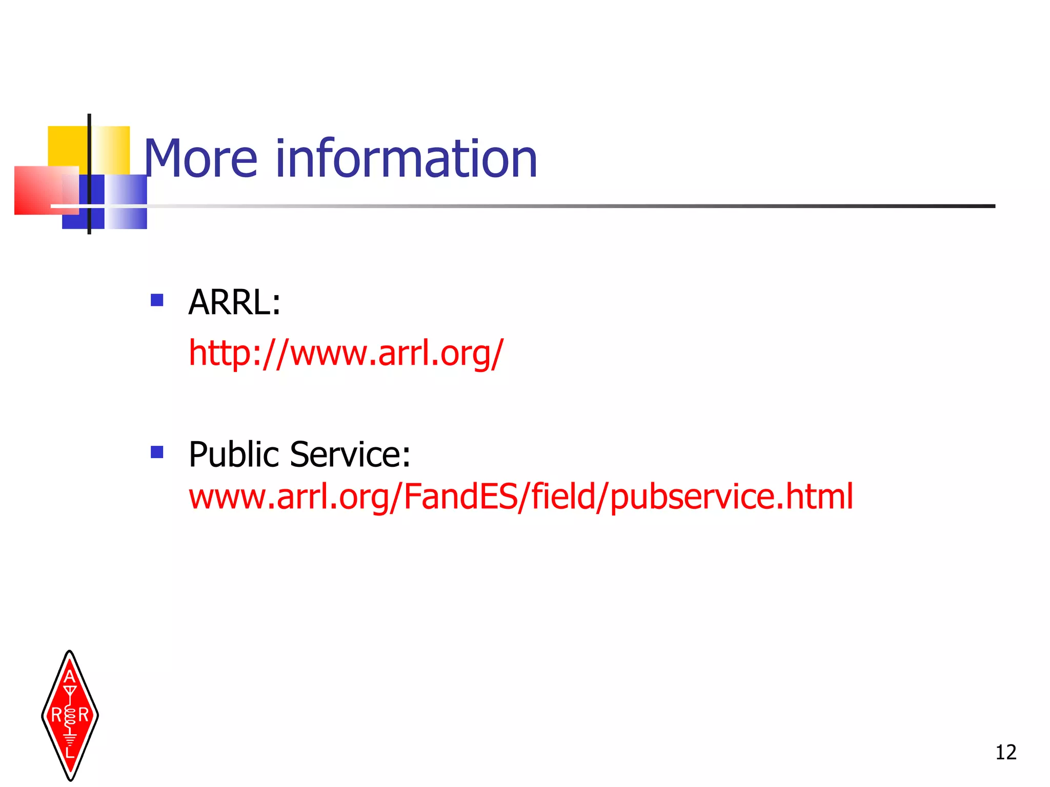 ARES Field Organization for Emergency Communications | PPT
