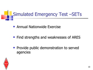 ARES Field Organization for Emergency Communications | PPT