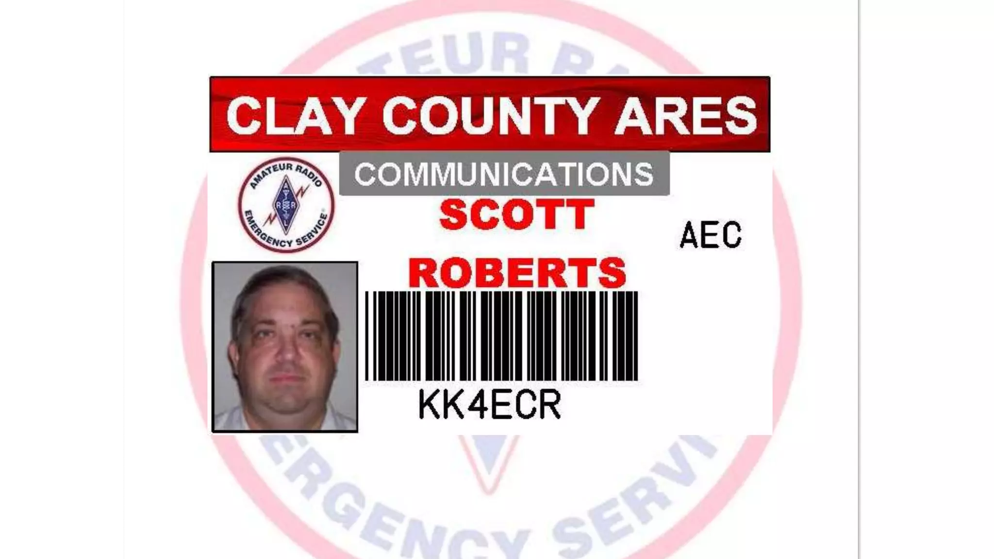 Clay County ARES ID Badges | PPTX