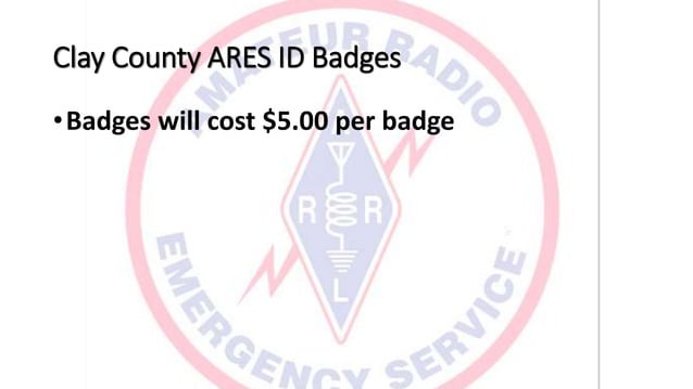 Clay County ARES ID Badges | PPT