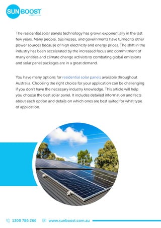 A residential solar panel guide. | PDF