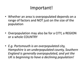 Are some countries of the world overpopulated | PPTX
