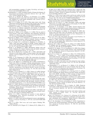 A Resource Perspective on the Work Home Interface The Work-Home ...