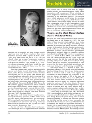 A Resource Perspective on the Work Home Interface The Work-Home ...