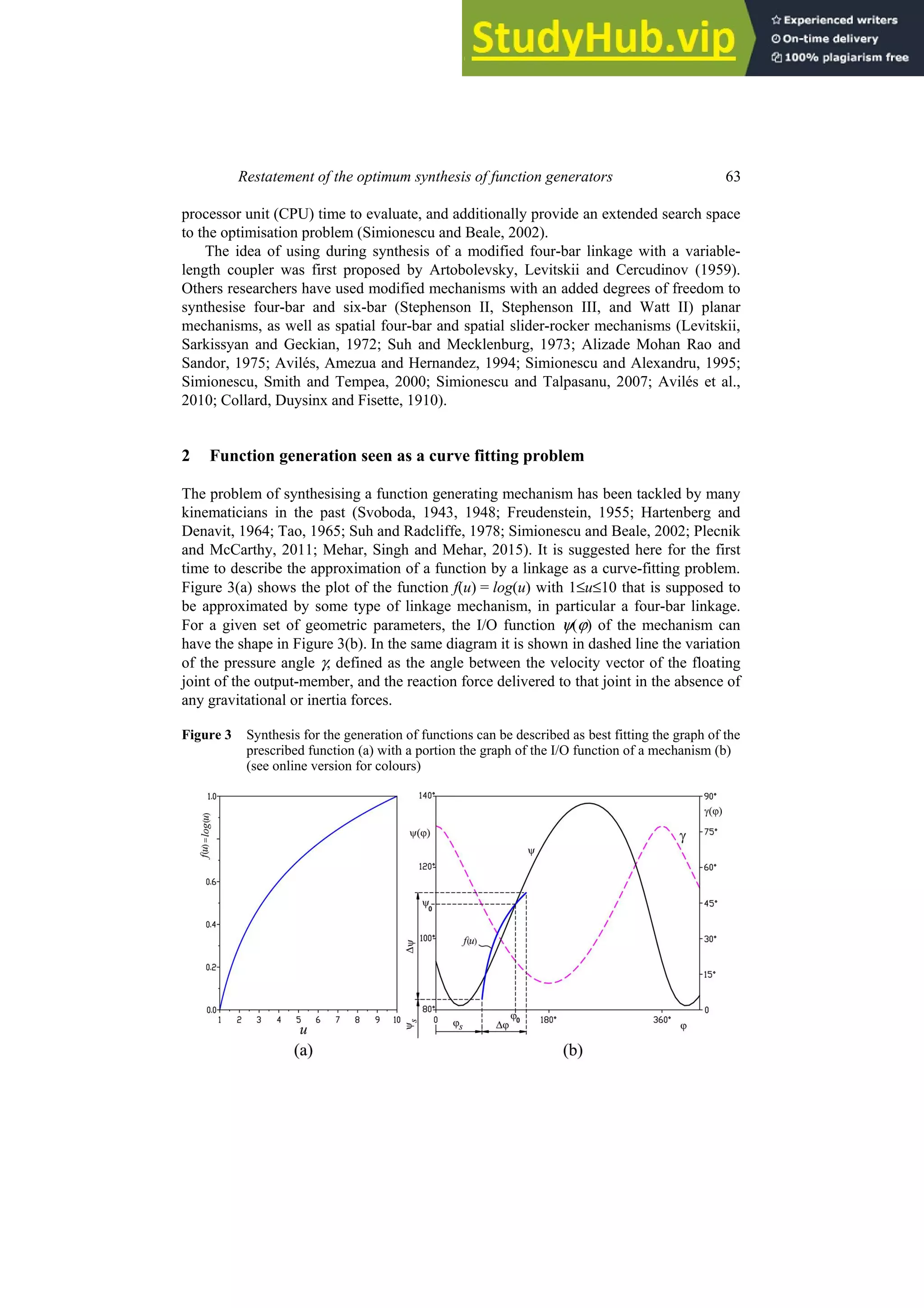 A Restatement Of The Optimum Synthesis Of Function Generators With Planar Four-Bar And Slider ...
