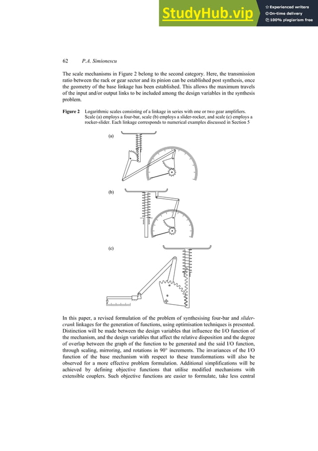 A Restatement Of The Optimum Synthesis Of Function Generators With Planar Four-Bar And Slider ...