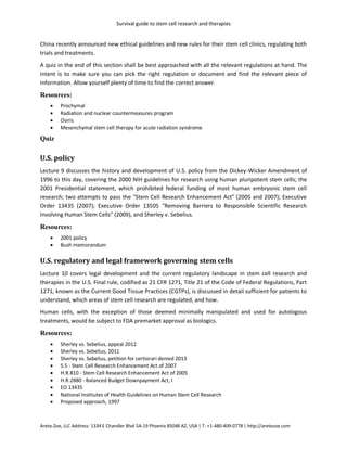 Survival guide to stem cell research and therapies | PDF | Physical ...