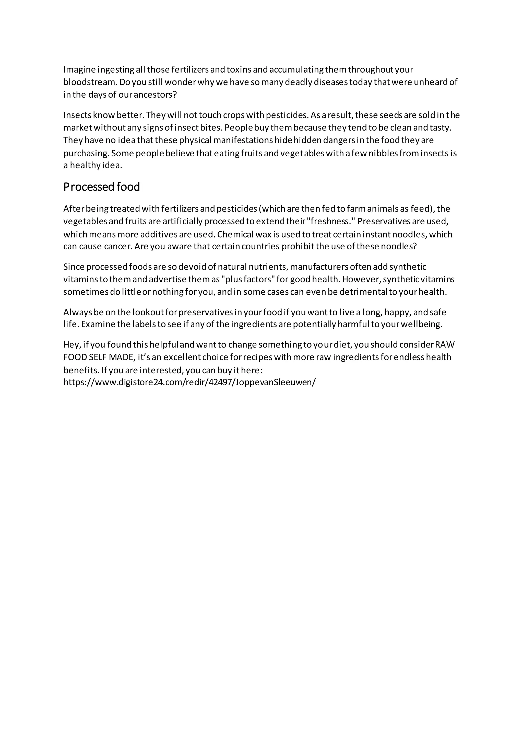 Are the foods you eat endangering your health? | PDF