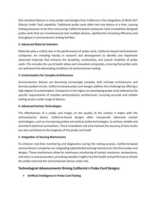 Are There any Specialized Features or Technologies Unique To Probe Card ...