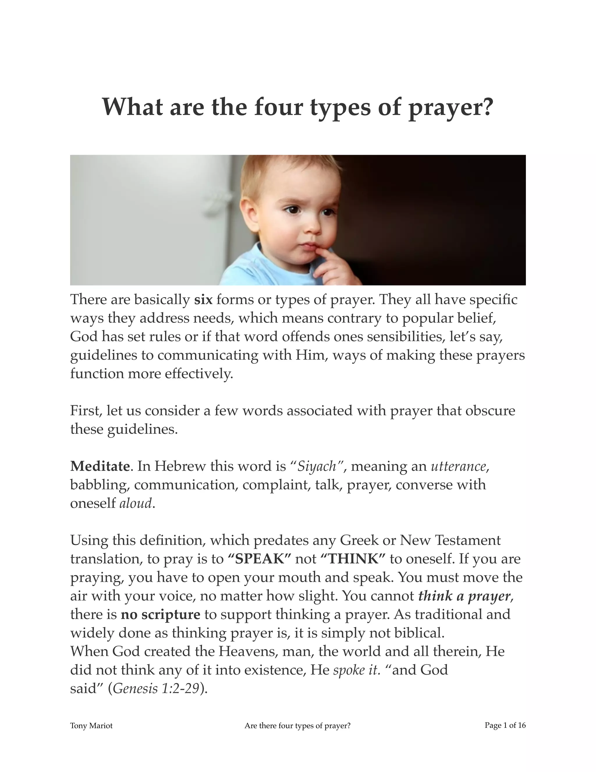 Are there four different types of prayer? | PDF