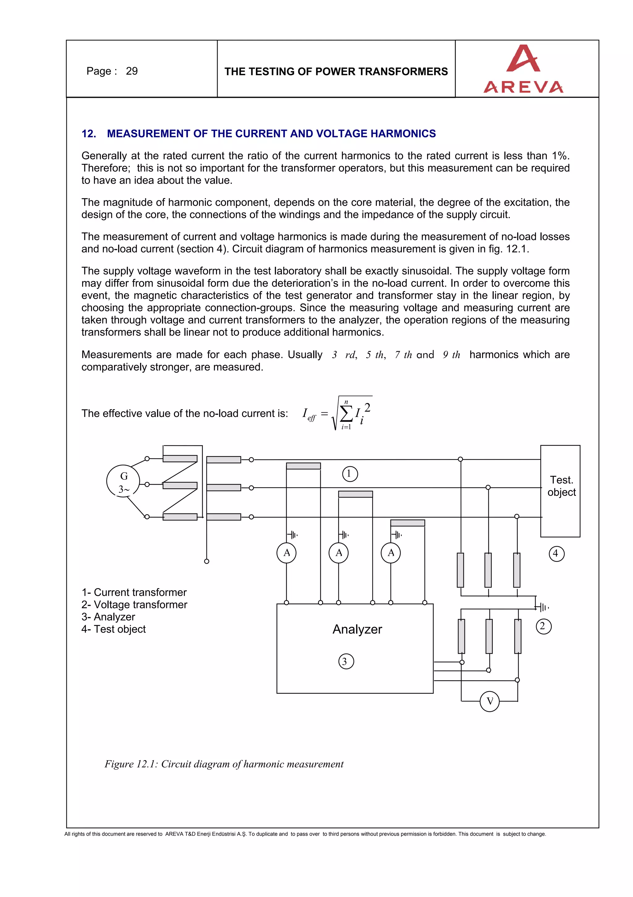 Testing of Transformer (AREVA) | PDF