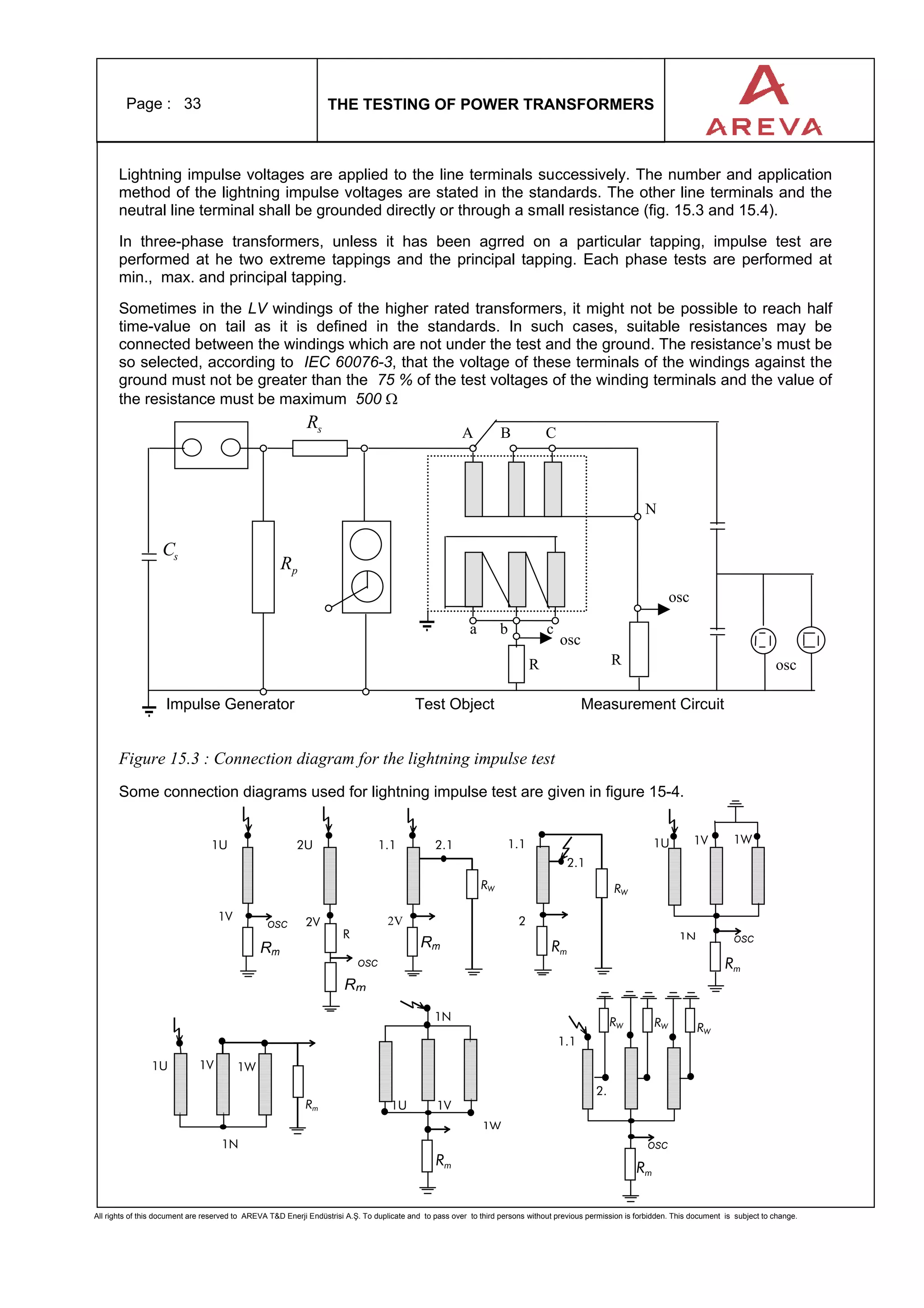 Testing of Transformer (AREVA) | PDF