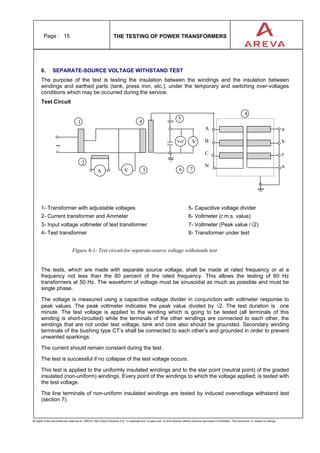Testing of Transformer (AREVA) | PDF