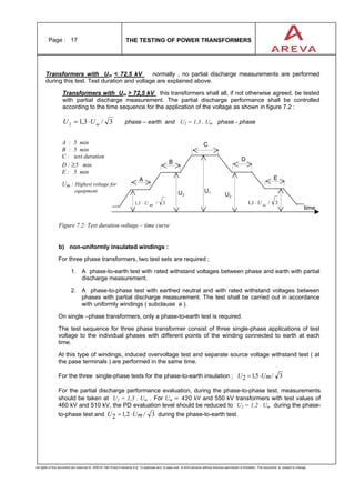 Testing of Transformer (AREVA) | PDF