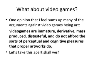 Are video games art? | PPT