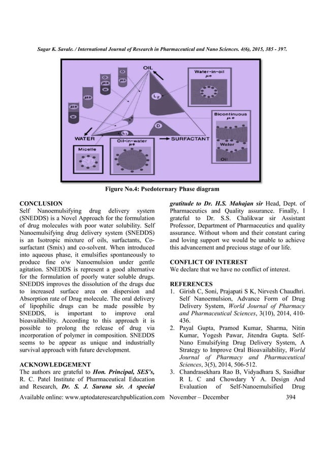Self Nano-emulsifying drug delivery system (SNEDDS) | PDF