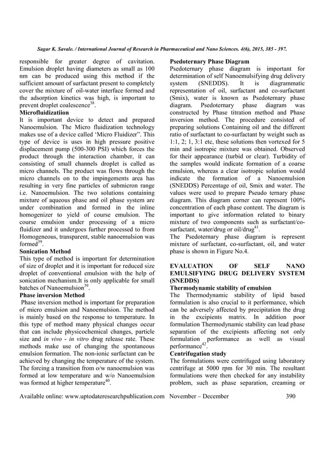 Self Nano-emulsifying drug delivery system (SNEDDS) | PDF