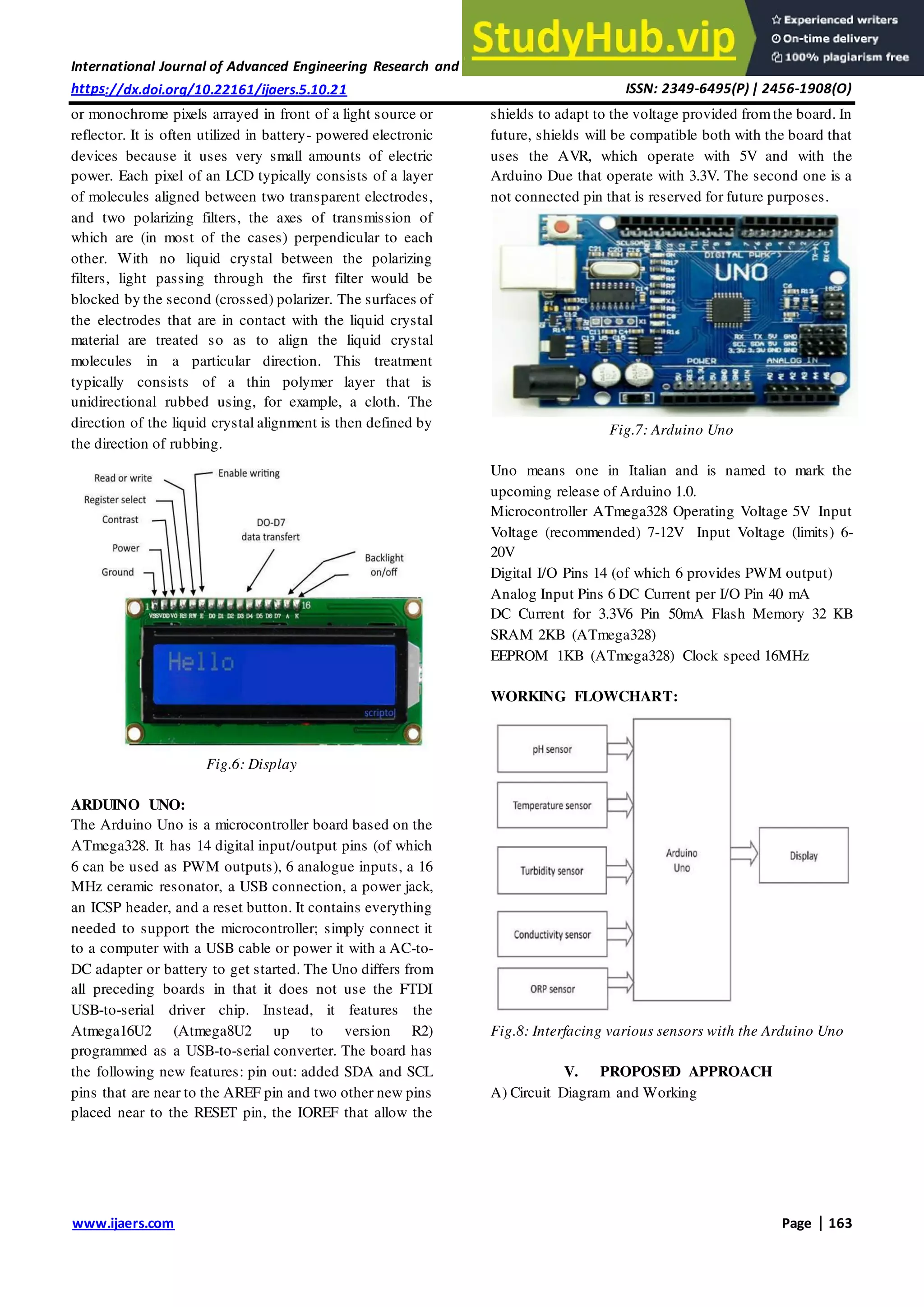 A Review And An Approach Of Water Pollution Indication Using Arduino