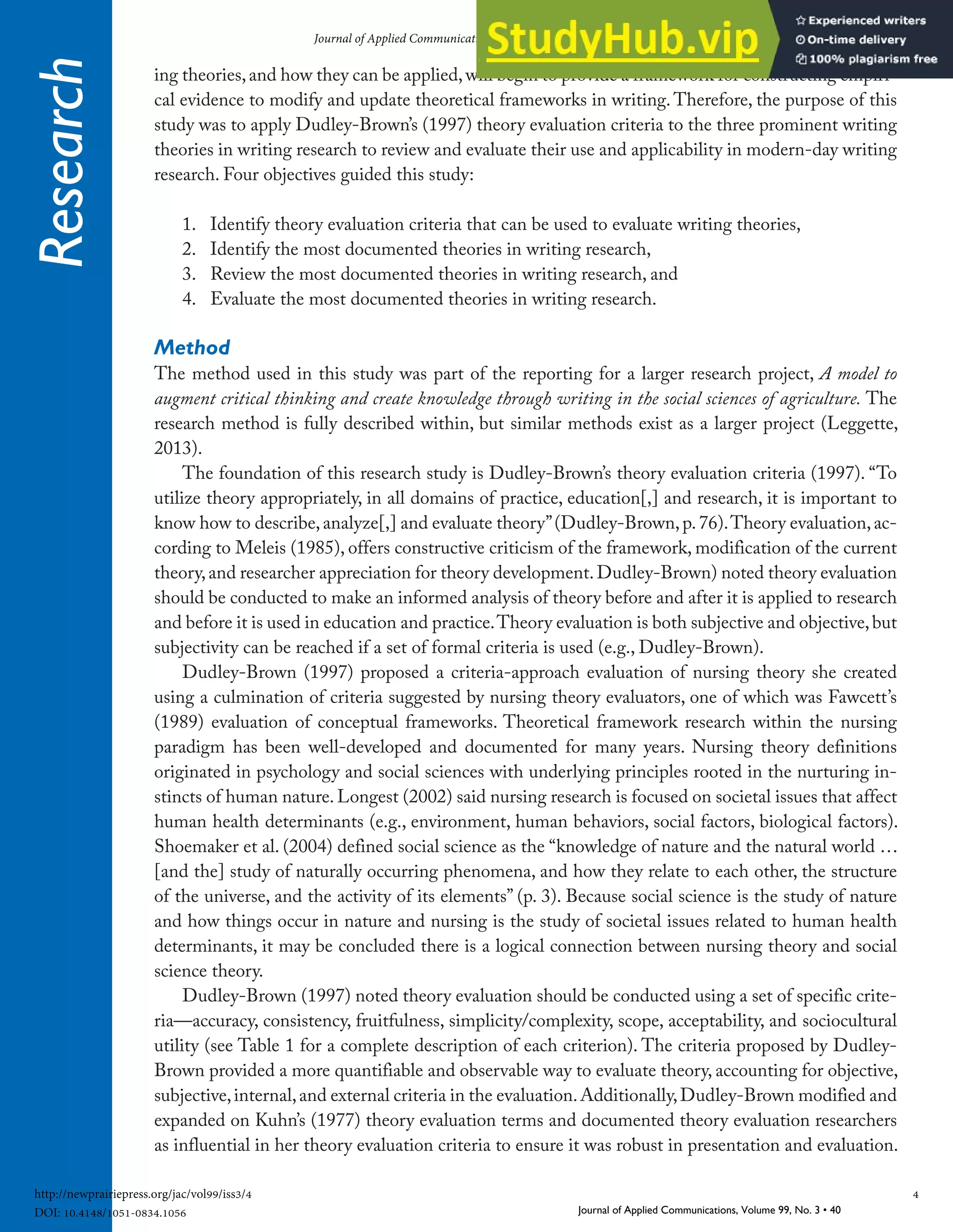 A Review And Evaluation Of Prominent Theories Of Writing | PDF
