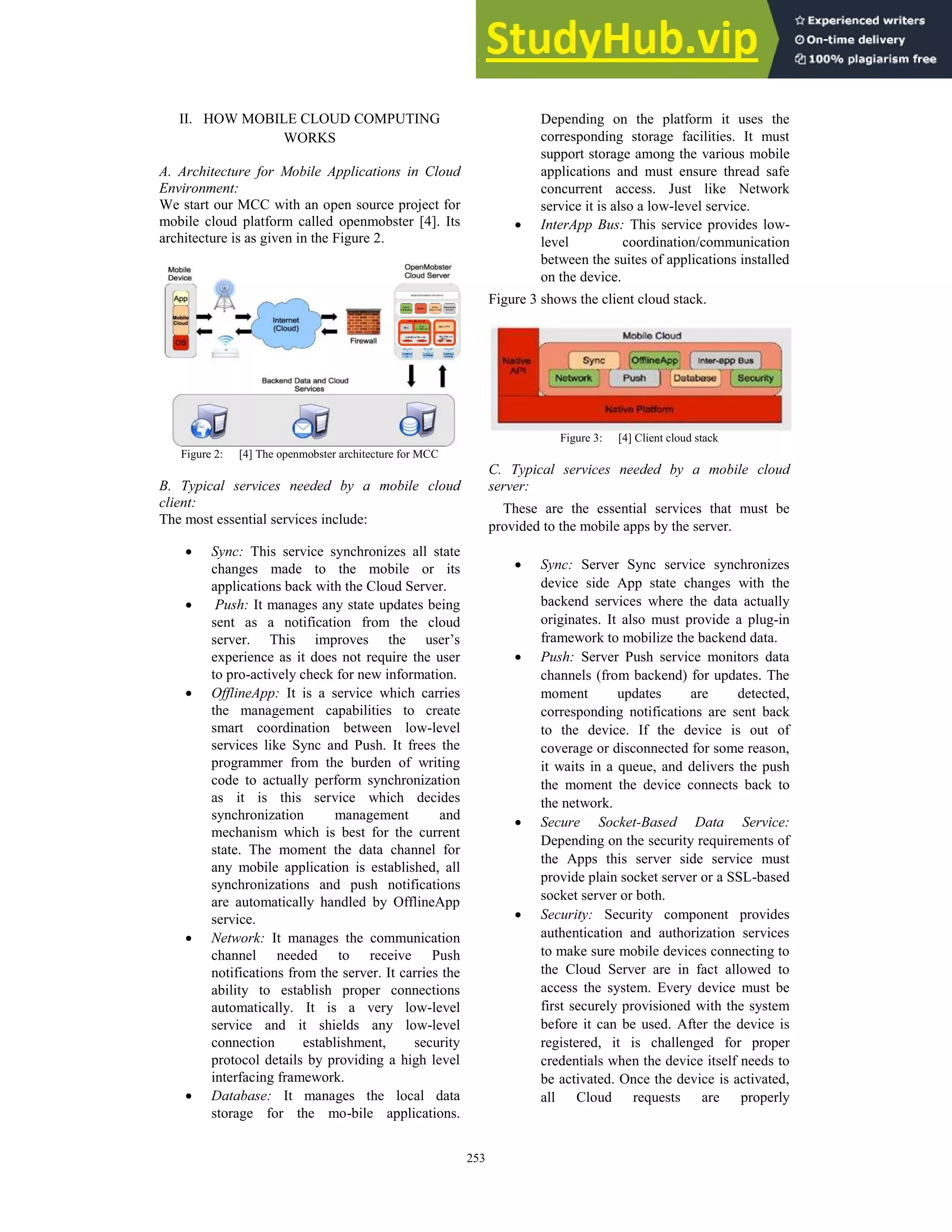 A Review And Research Towards Mobile Cloud Computing Pdf