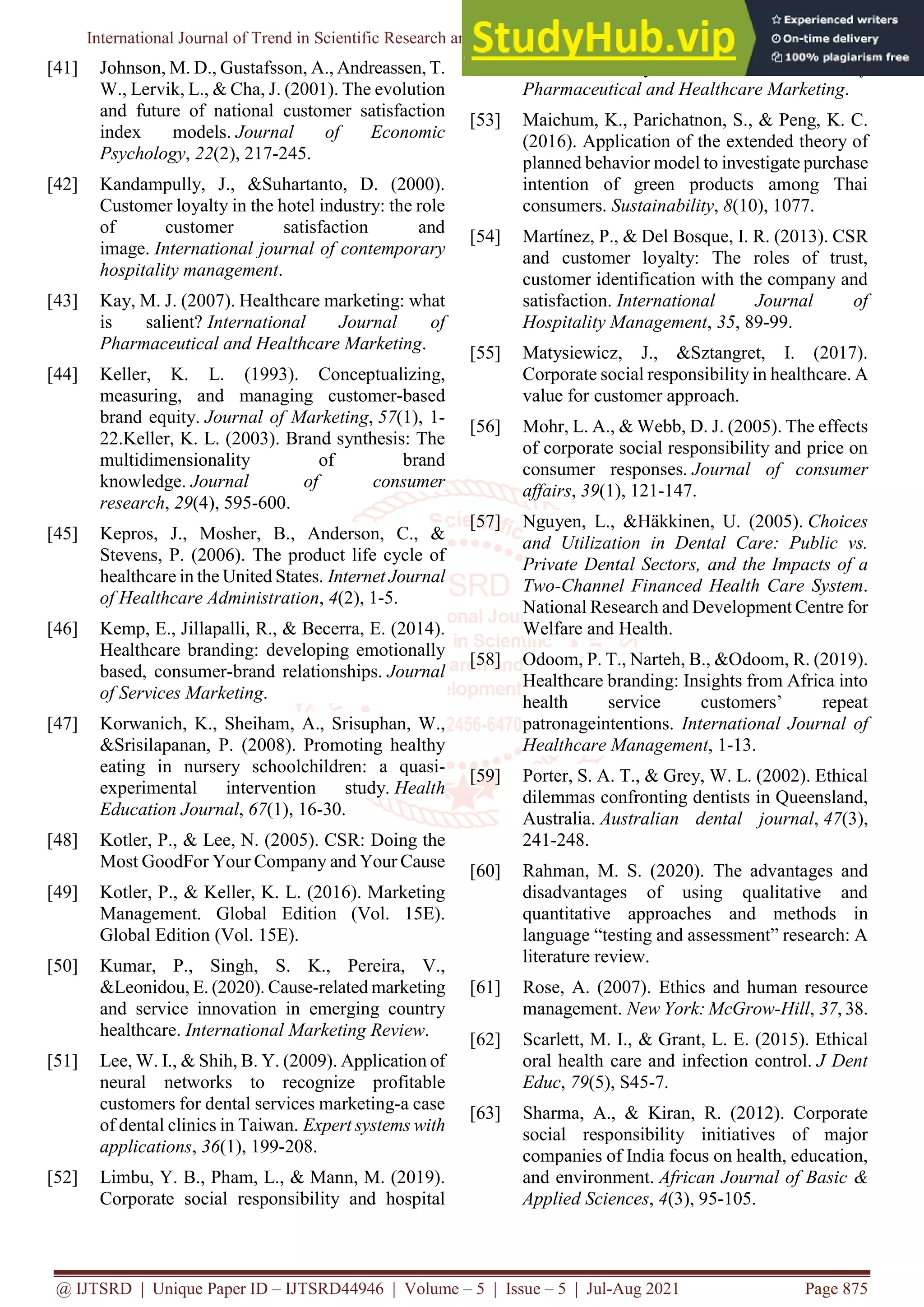 A Review Article Branding Dental Clinic Through Corporate Social ...