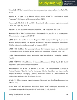 A Review Article On Quot Environmental Impact Assessment (Eia) | PDF