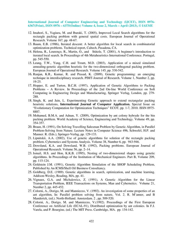 A Review Meta Heuristic Approaches For Solving Rectangle Packing Problem Pdf