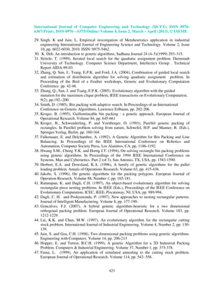 A review meta heuristic approaches for solving rectangle packing problem | PDF