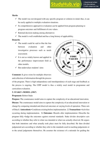 A REVIEW MODELS OF CURRICULUM EVALUATION | PDF