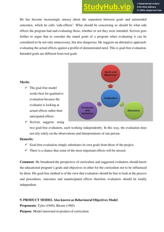 A REVIEW MODELS OF CURRICULUM EVALUATION | PDF