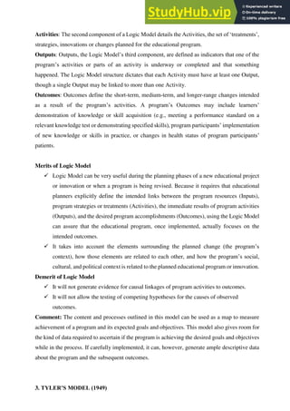 A REVIEW MODELS OF CURRICULUM EVALUATION | PDF