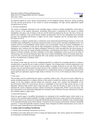 A review of analog audio scrambling methods for residual intelligibility | PDF