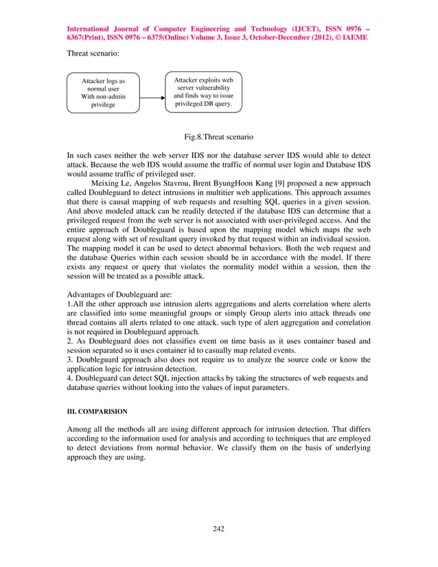 A Review Of Anomaly Based Intrusions Detection In Multi Tier Web